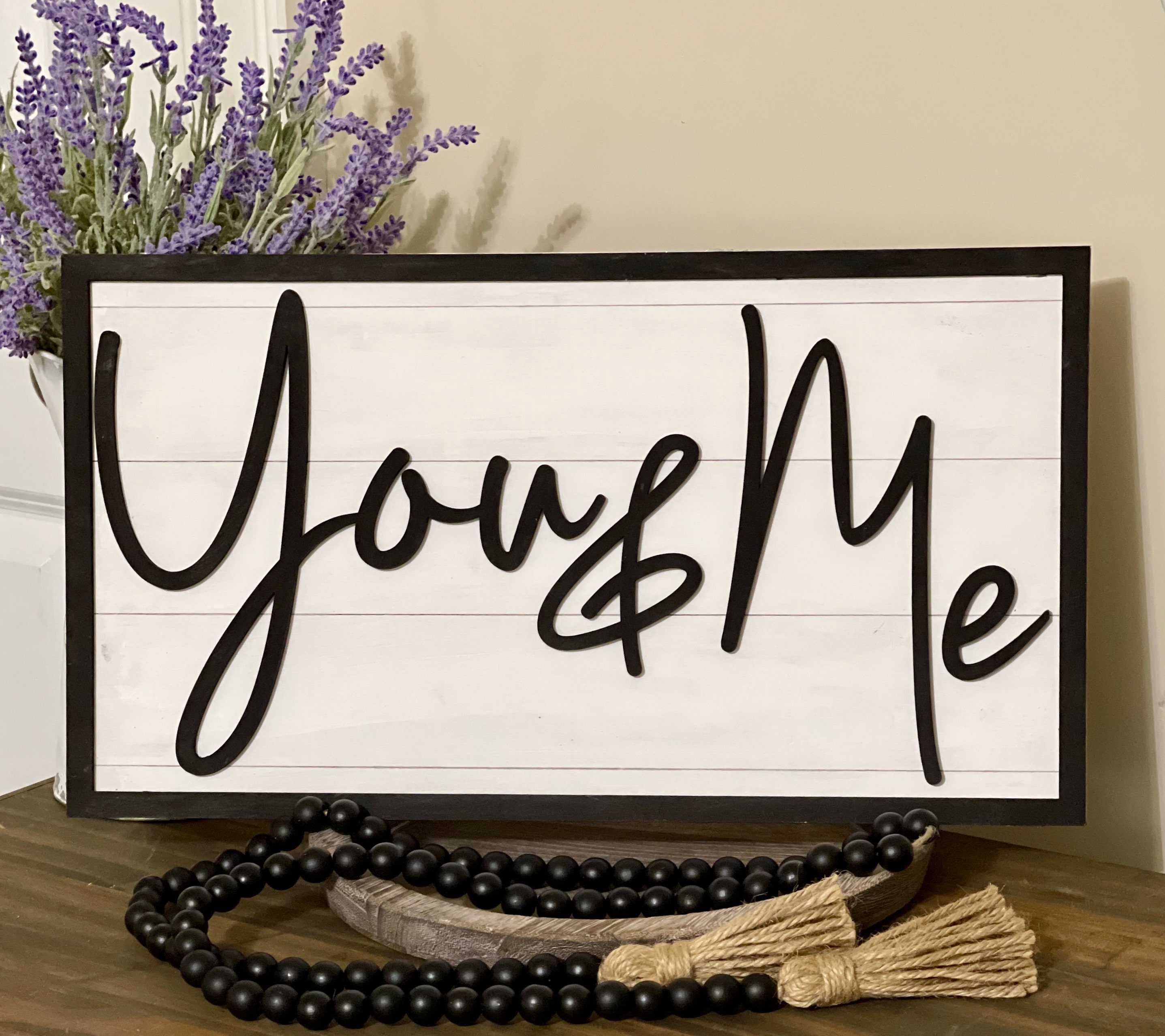 3D Laser Cut "you & Me" Sign 10 X 18 - Etsy