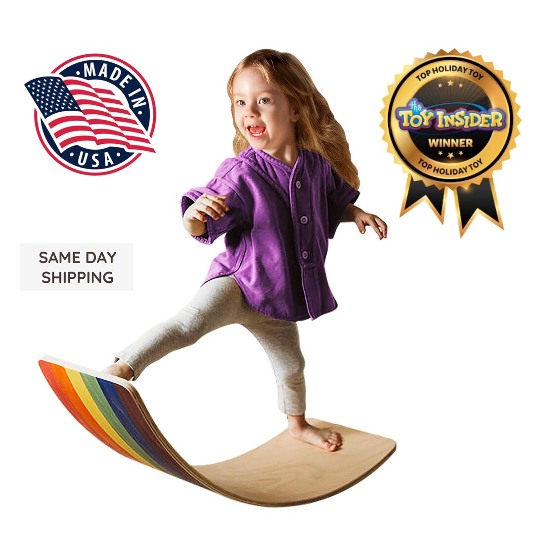 Bunny Hopkins Maple Wood Wobble Board: Kids Active Play - Etsy