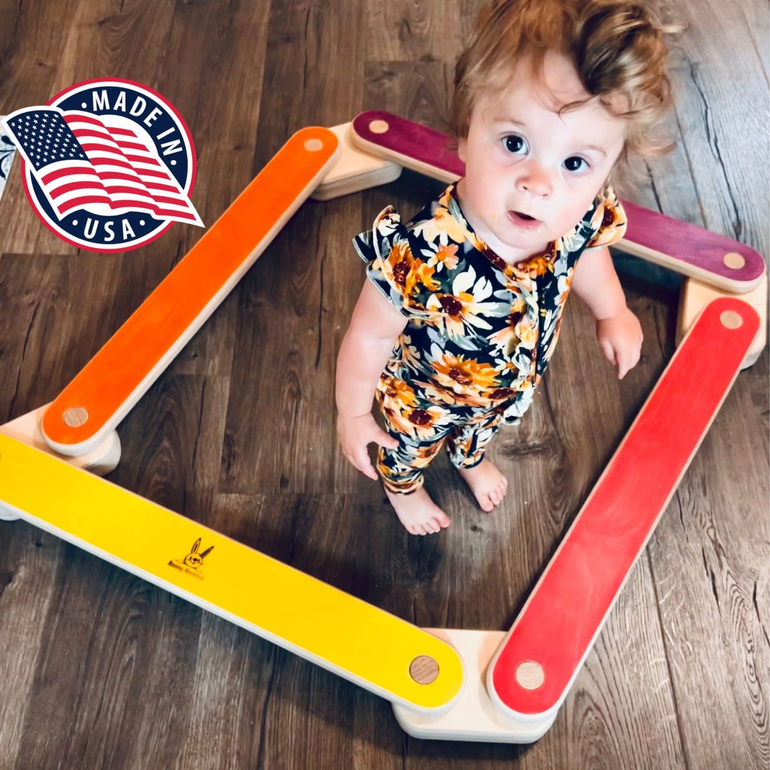 Montessori Balance Beam for Kids Open-ended Wooden Toy for Creative ...