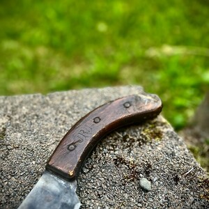 Vintage Curved Blade Cleaver With Handmade Buffalo Sheath - Etsy
