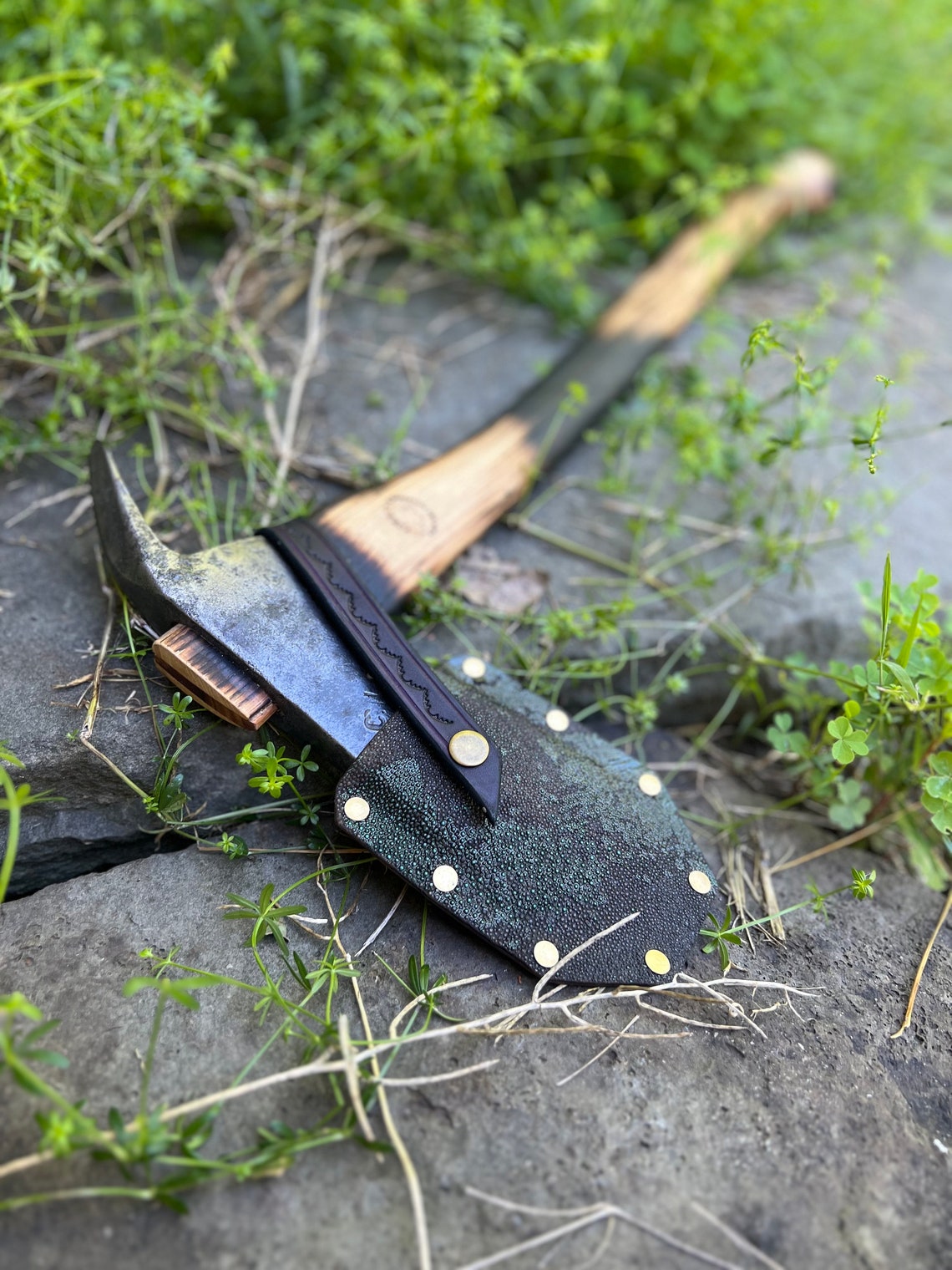 Vintage Chicago Ice Co Ice Axe, With Handmade Stingray Leather Sheath ...