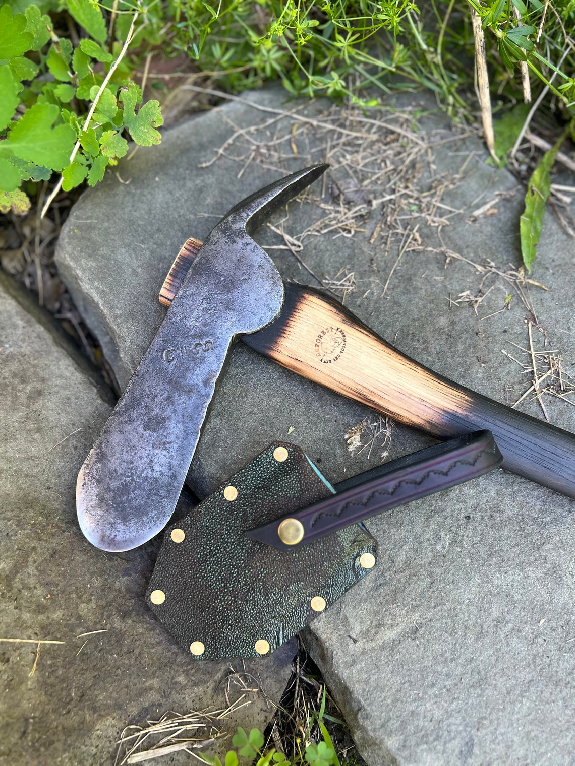 Vintage Chicago Ice Co Ice Axe, With Handmade Stingray Leather Sheath ...