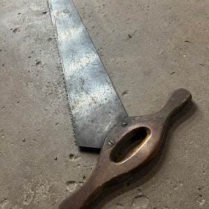Vintage Two Handled Rip Saw - Etsy