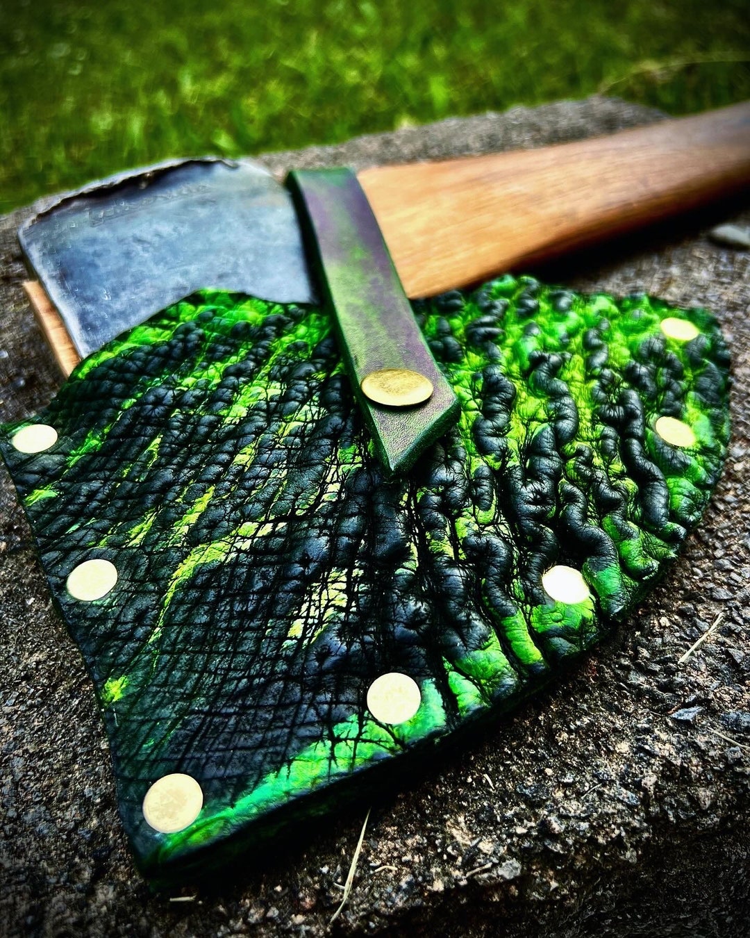 Vintage Lakeside 1933 Axe, With Handmade Ostrich Leather Sheath - Etsy