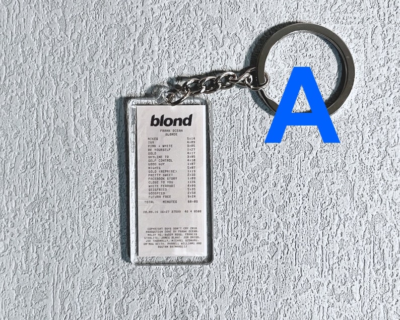 Blonde Album Receipt Keychain Blond Keyrings, Nostalgia, Ultra Double ...