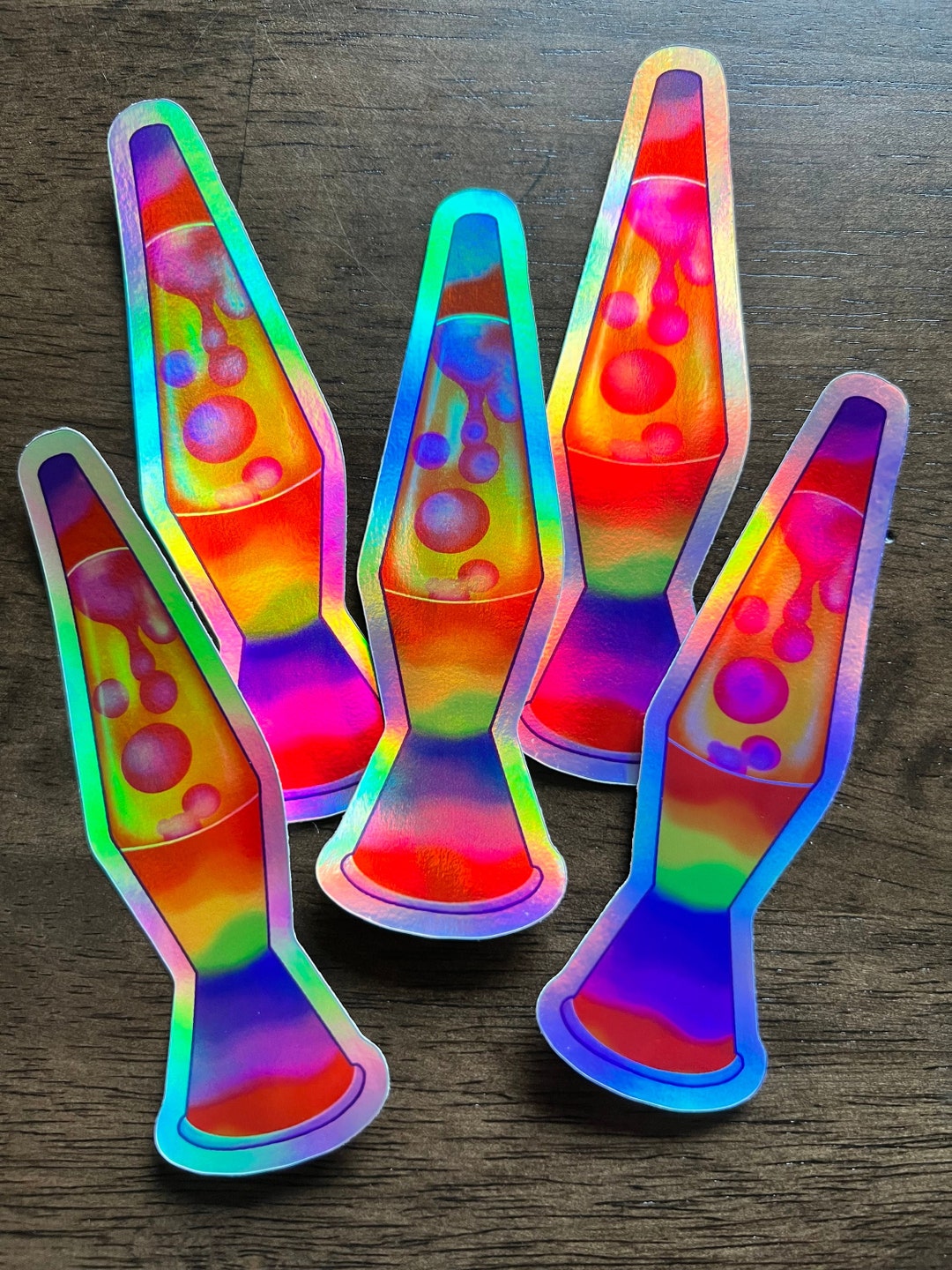 Holographic Vinyl Sticker Lava Lamp Pride Rainbow LGBTQ Retro 60s ...