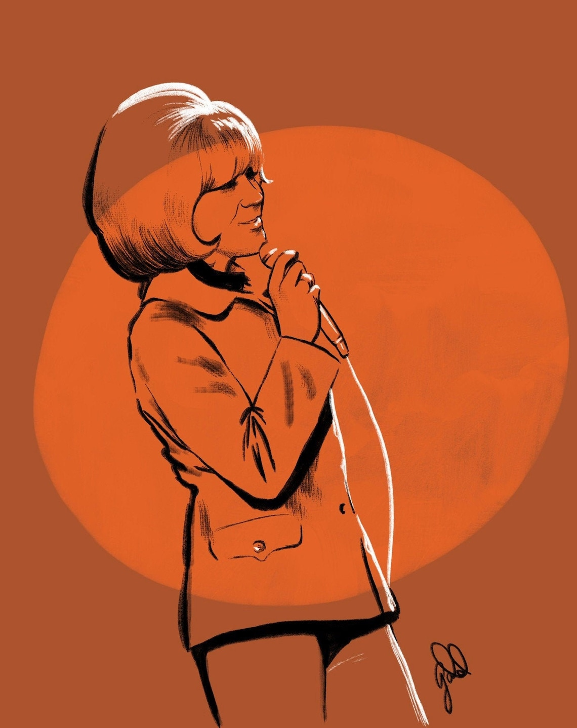 DUSTY SPRINGFIELD Art Print 8x10 Mod Psychedelic 60s Portrait - Etsy