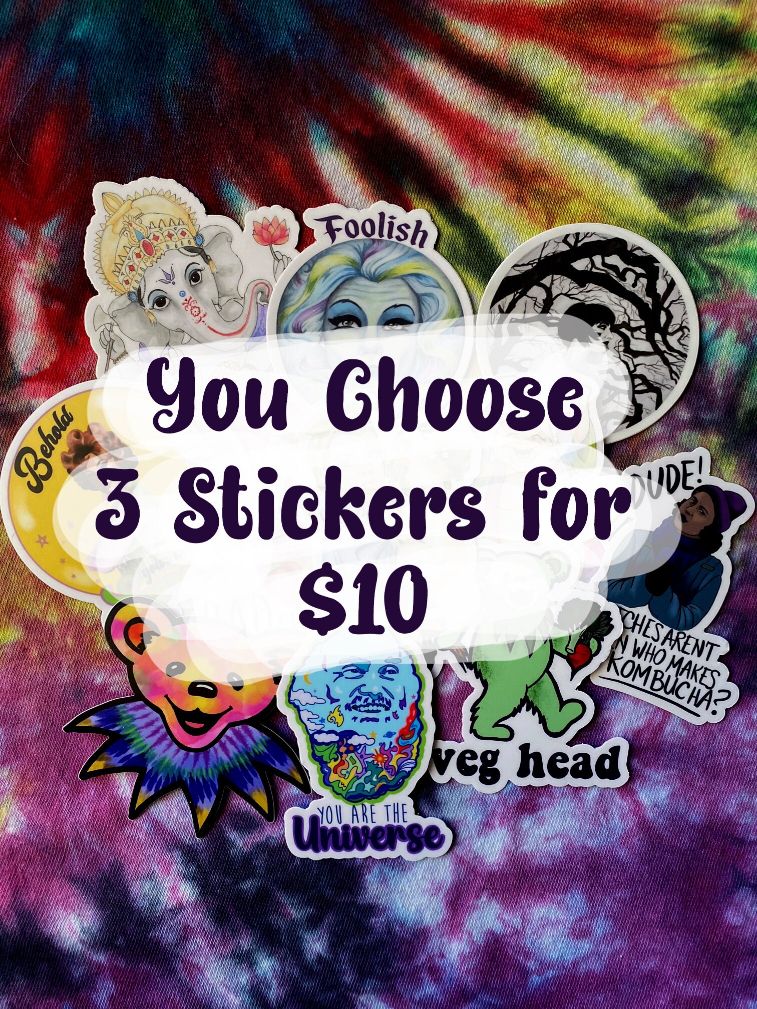 Make Your Own Vinyl Sticker PACK Choose any 3 Art Stickers | Etsy