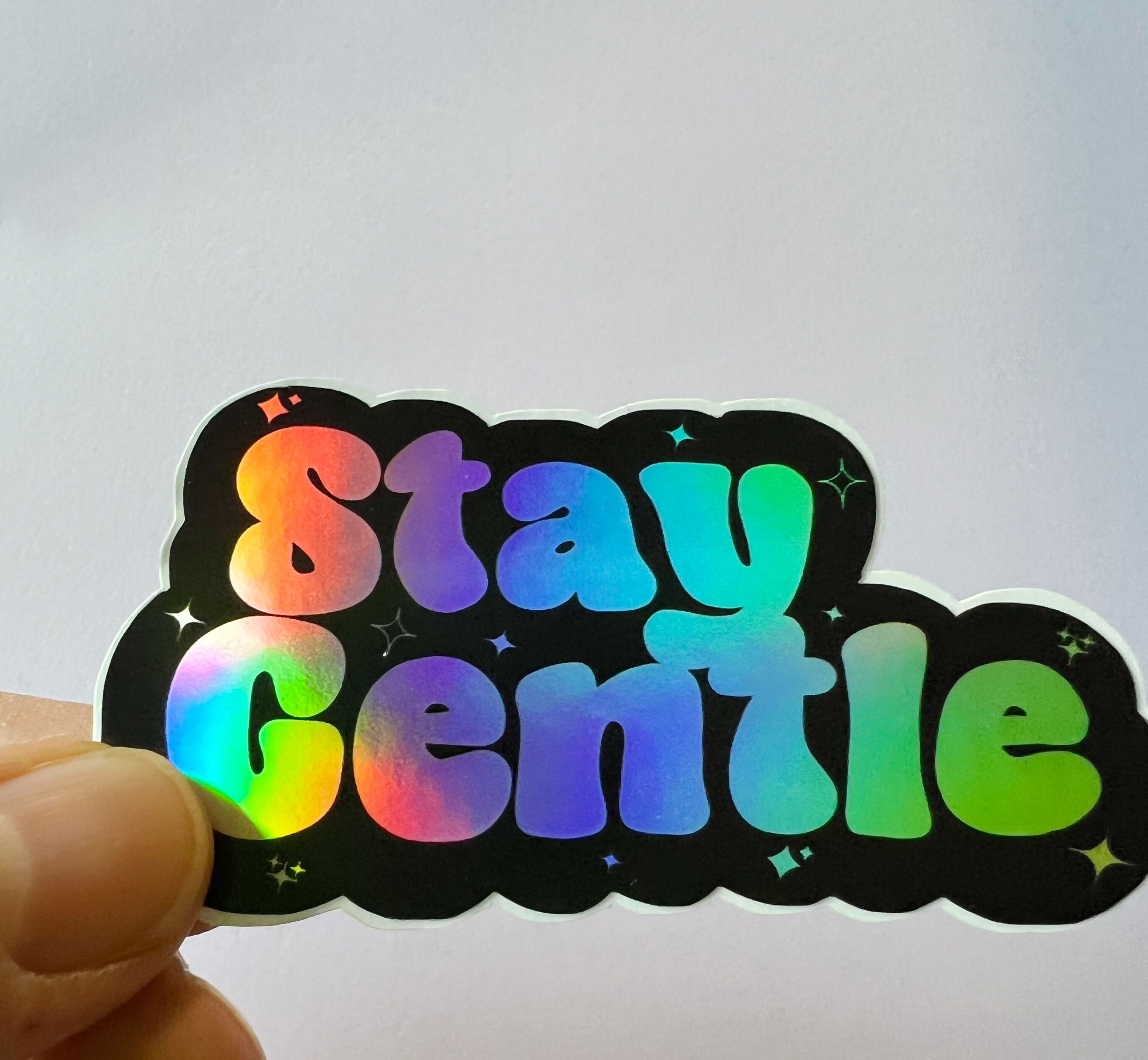 Stay Gentle Holographic Vinyl Sticker Brandi Carlile Bramily - Etsy