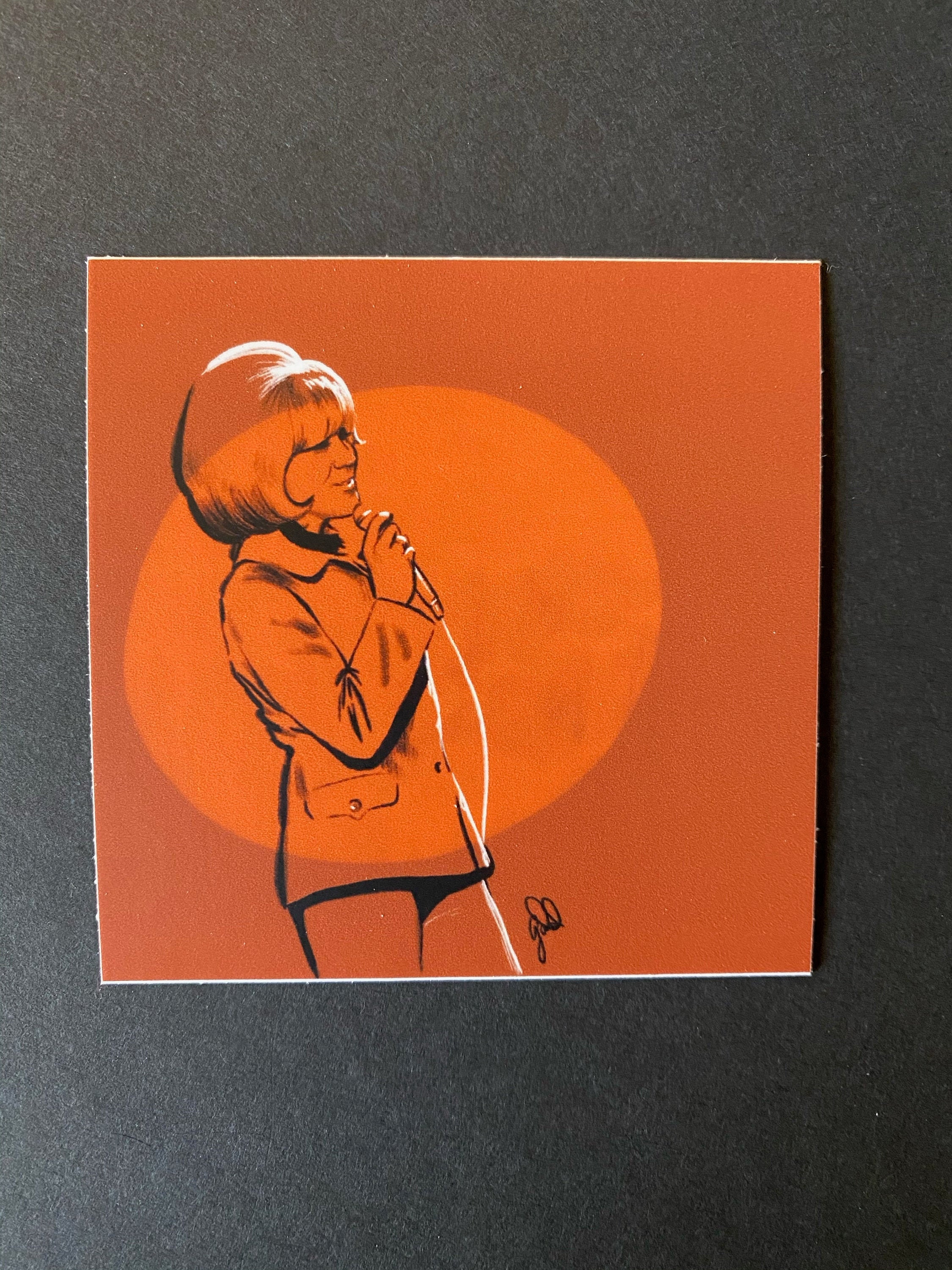 Vinyl Art Sticker DUSTY SPRINGFIELD square 60's retro | Etsy