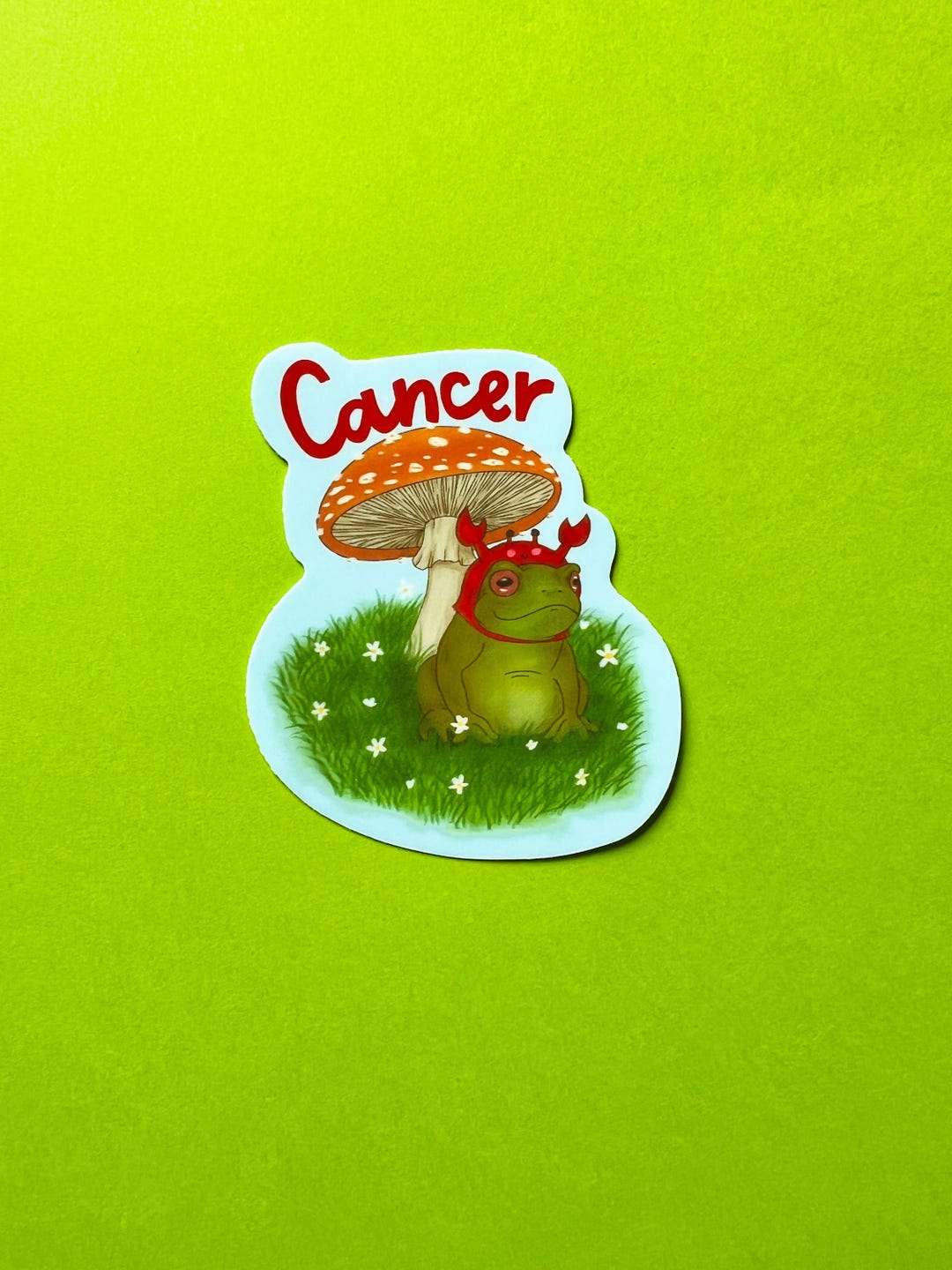 Cancer Zodiac Critter Astrology Sticker Crabby Frog - Etsy