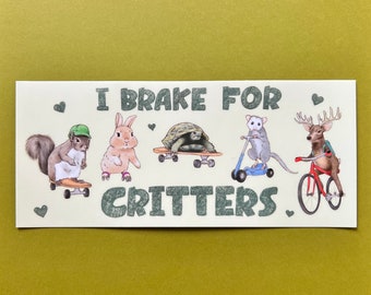 I Brake for Everything Vinyl Bumper Sticker - Etsy