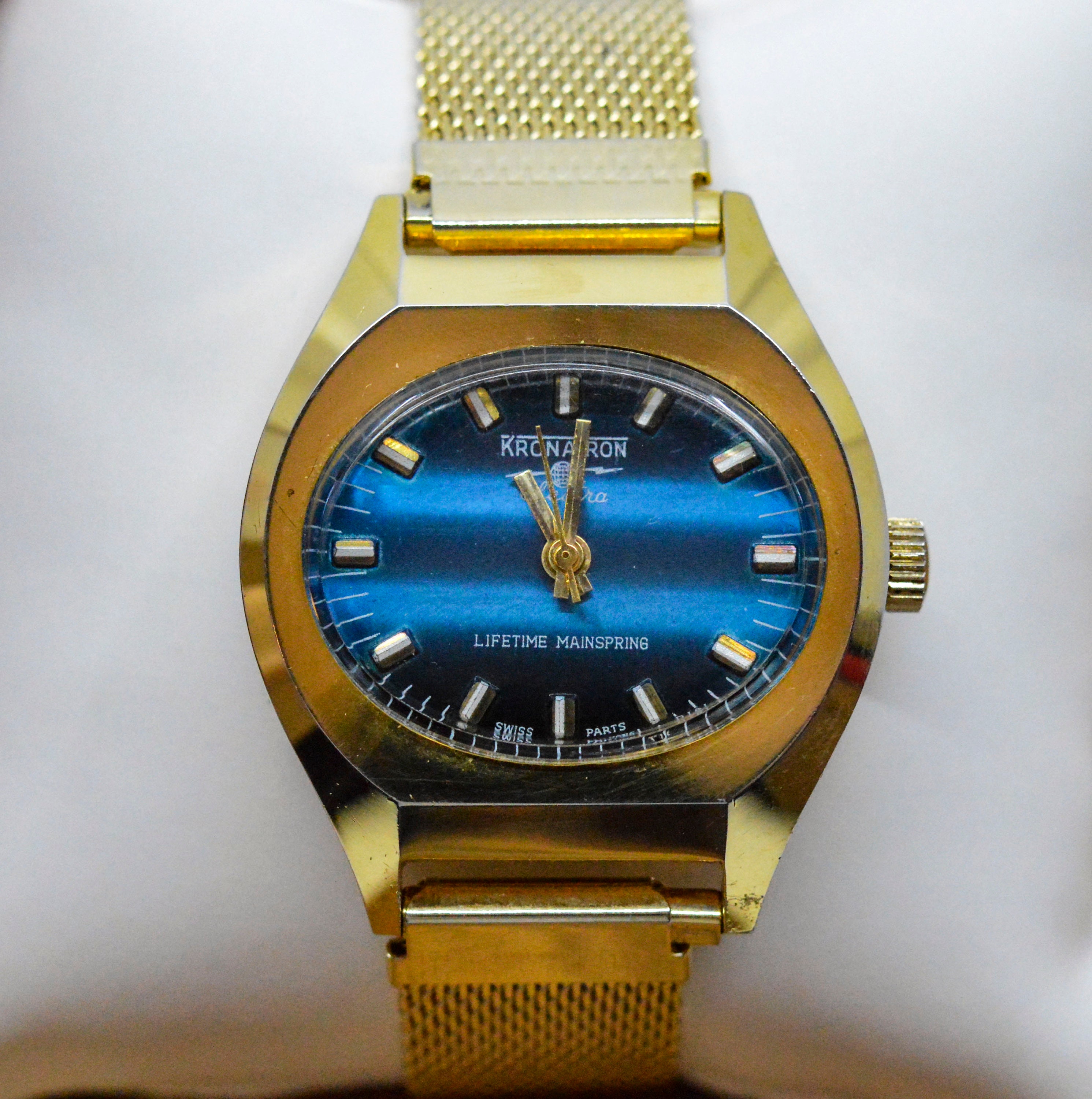 Vintage Swiss made Kronotron Electra Datomatic men’s watch ...