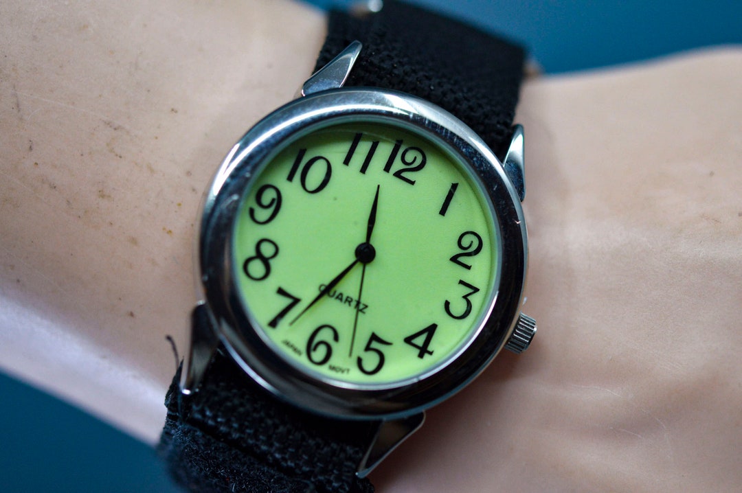 Steel Tone With Green Dial, Quartz Wrist Watch - Etsy