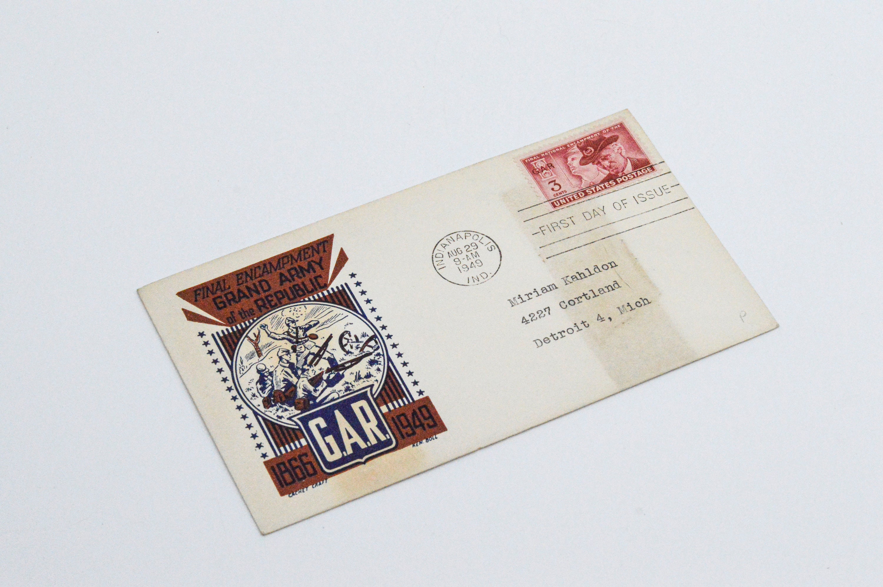 Vintage US postal envelope with stamp 1940s | Etsy