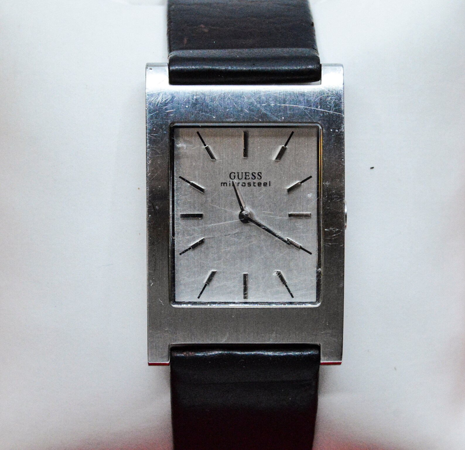 Guess Microsteel Steel Tone With Silver Dial Mens Womens - Etsy