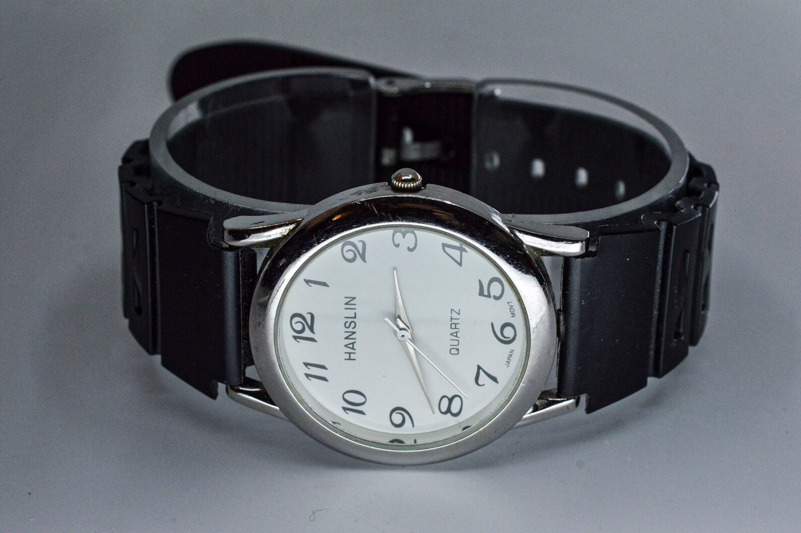 Hanslin Steel Tone With White Dial Mans Wrist Watch | Etsy