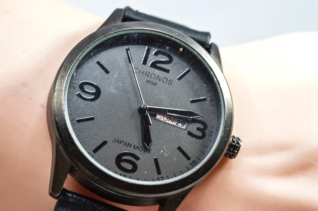 Chronos, Dark Tone , Mens Quartz Wrist Watch - Etsy