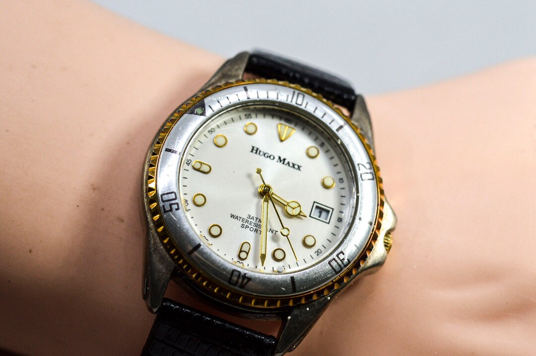 Hugo Max Steel Tone , Vintage , Quartz Wrist Watch - Etsy