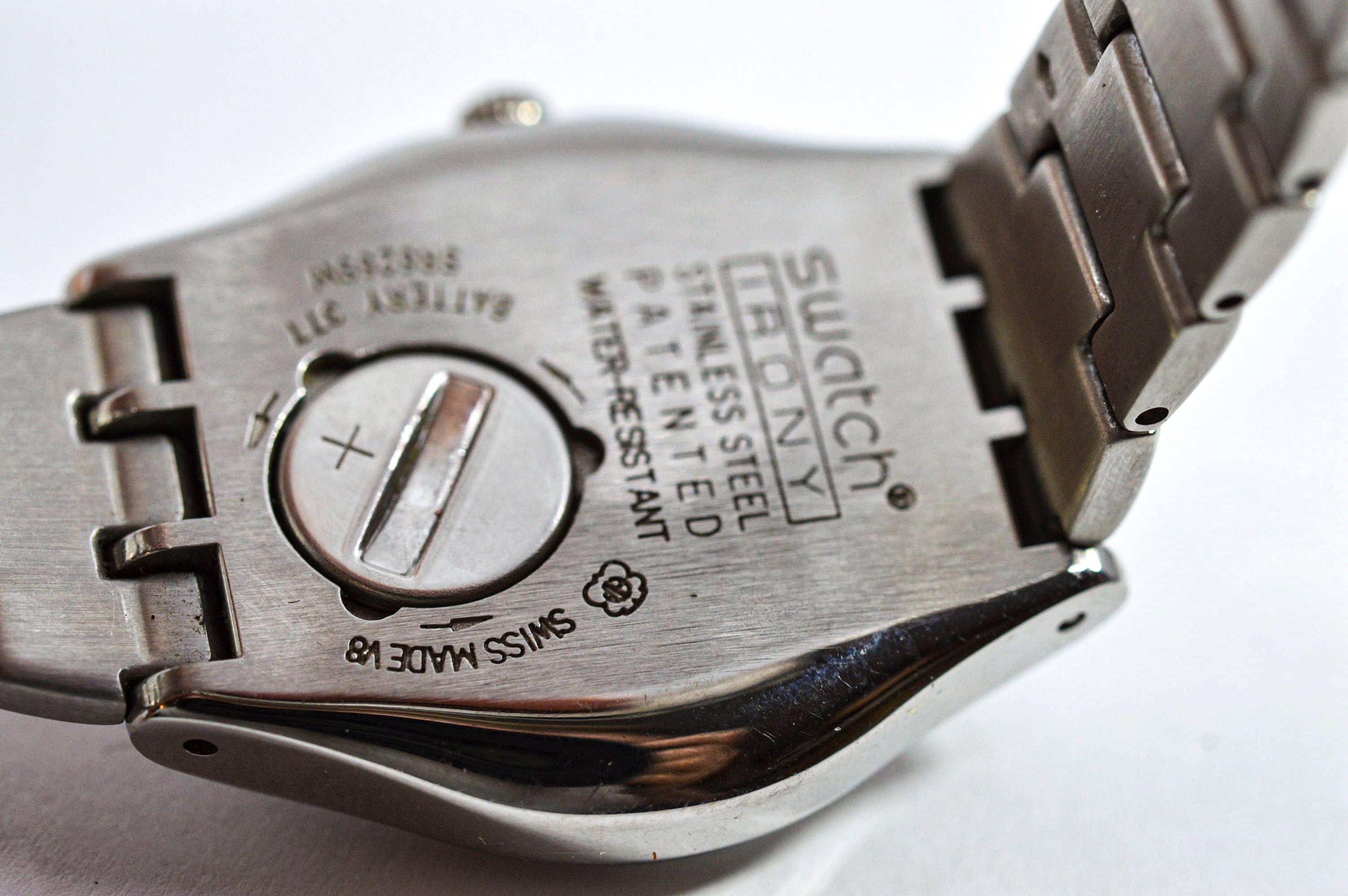 Swatch Irony Steel Tone With Black Dial Quartz Wrist Watch - Etsy