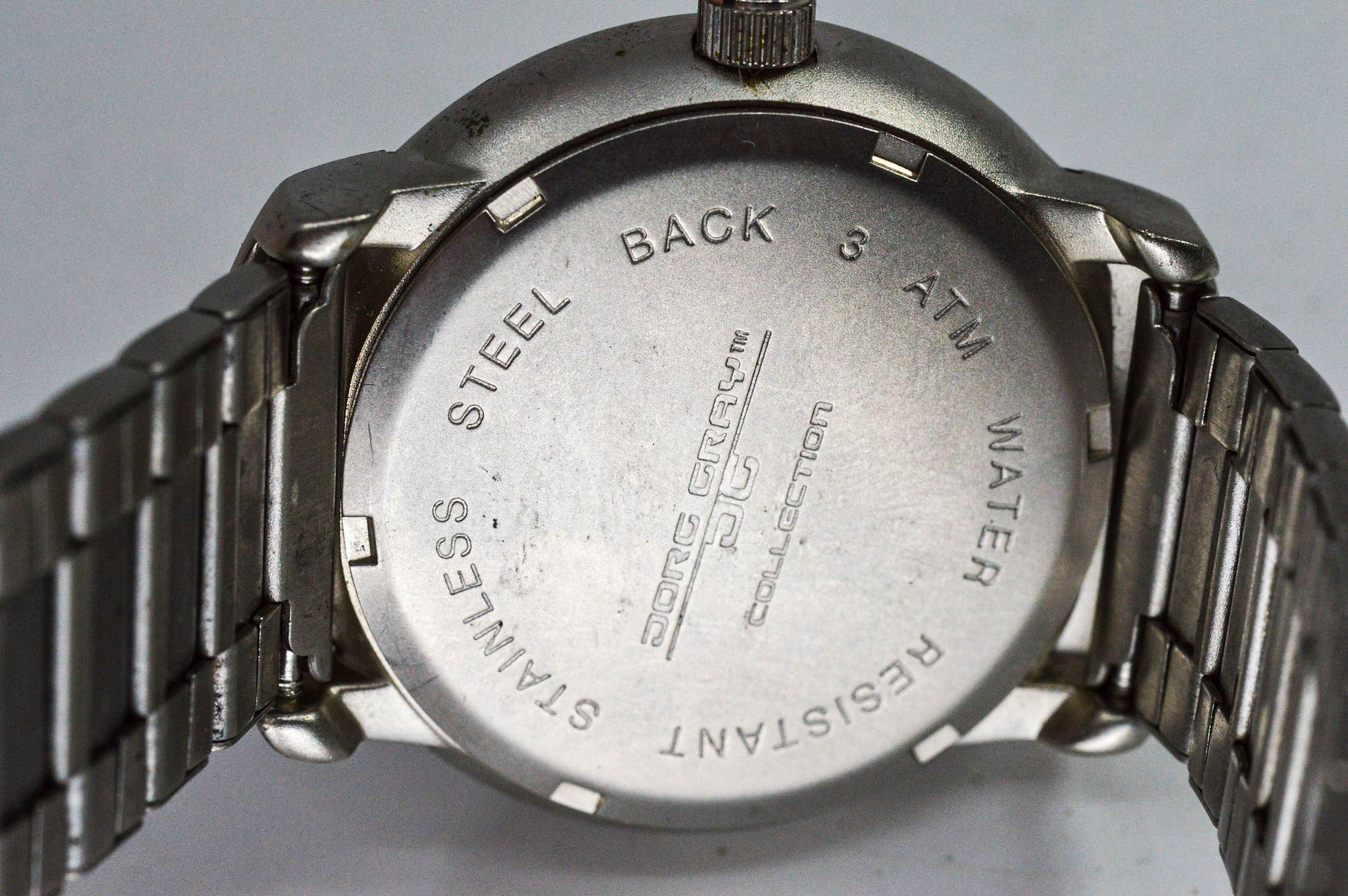 Jorg Gray Collection Midweat Steel Tone With Black Dial | Etsy