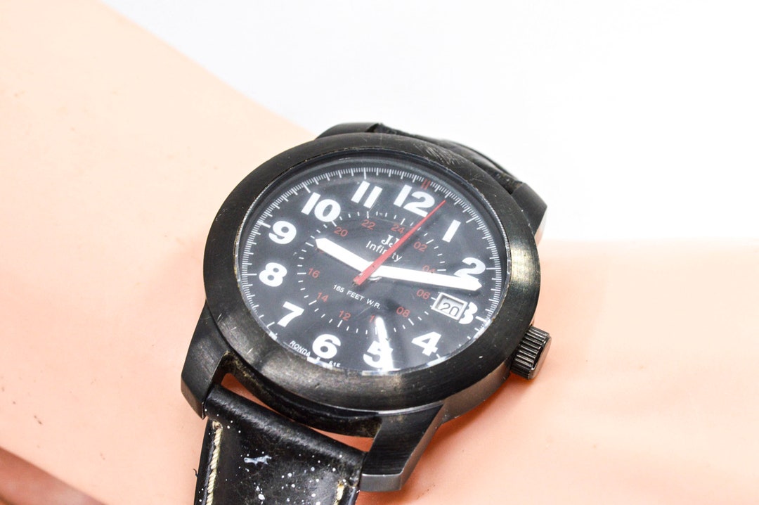 JJ Infinity Black Tone Military Style Field Quartz Wrist - Etsy
