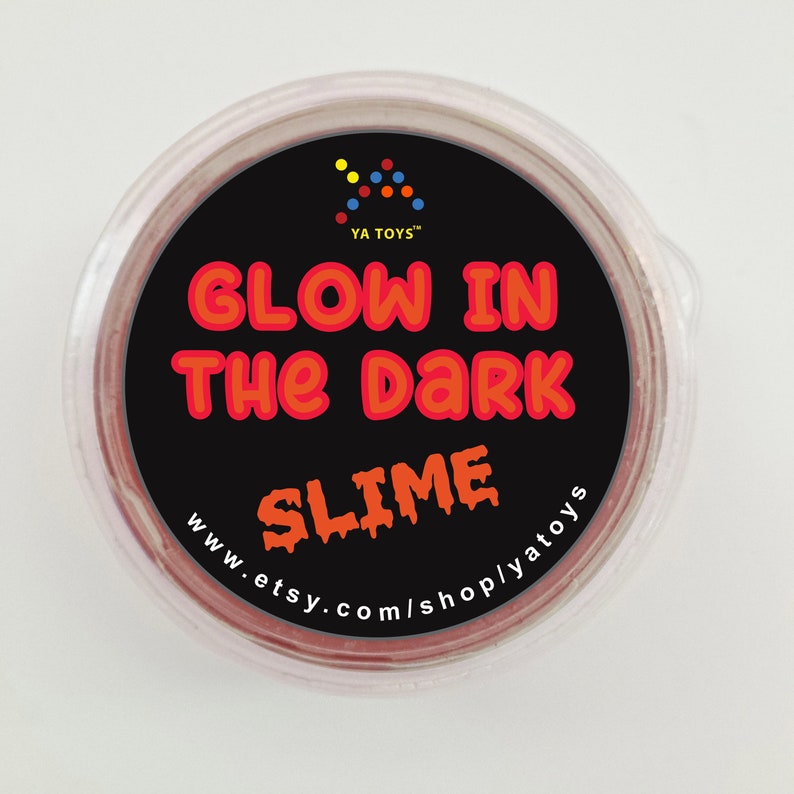 Miniature Orange Glow in the Dark Slime-sticky, Fun in the Dark ...