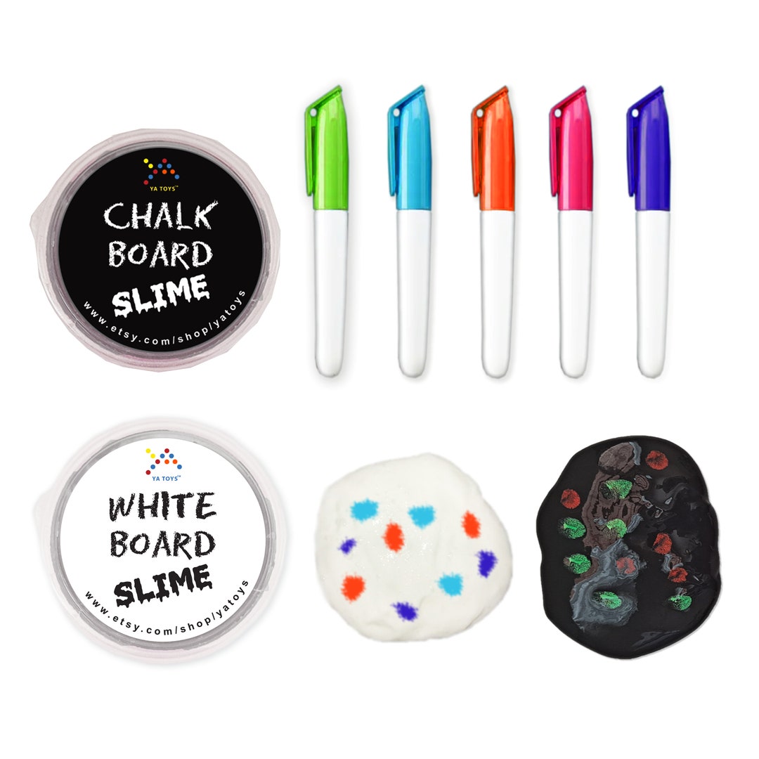 Miniature 2pk-chalkboard & Whiteboard Slime Kit-sticky With Mini Dry ...