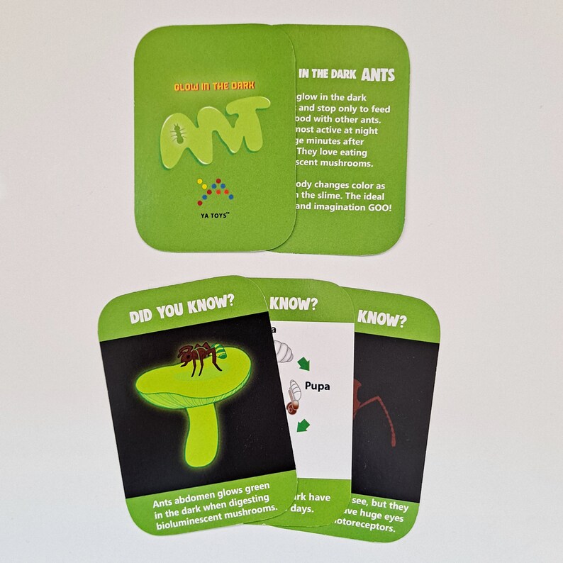 Miniature Size-slime-non Stick W/glow in the Dark Ants: Glow in the ...
