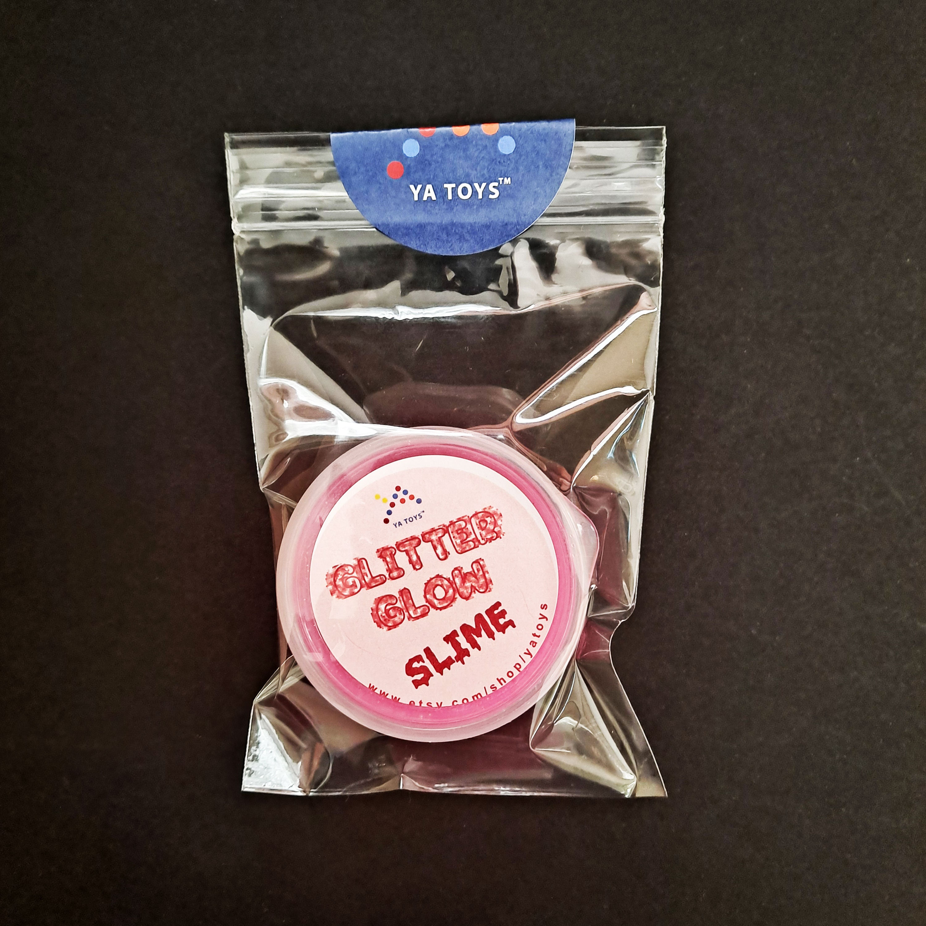 Miniature Red Glitter, Glow in the Dark Slime, Kids Party ...