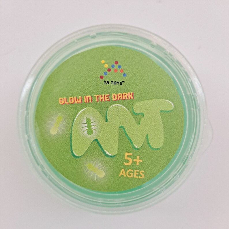 Miniature Size-slime-non Stick W/glow in the Dark Ants: Glow in the ...
