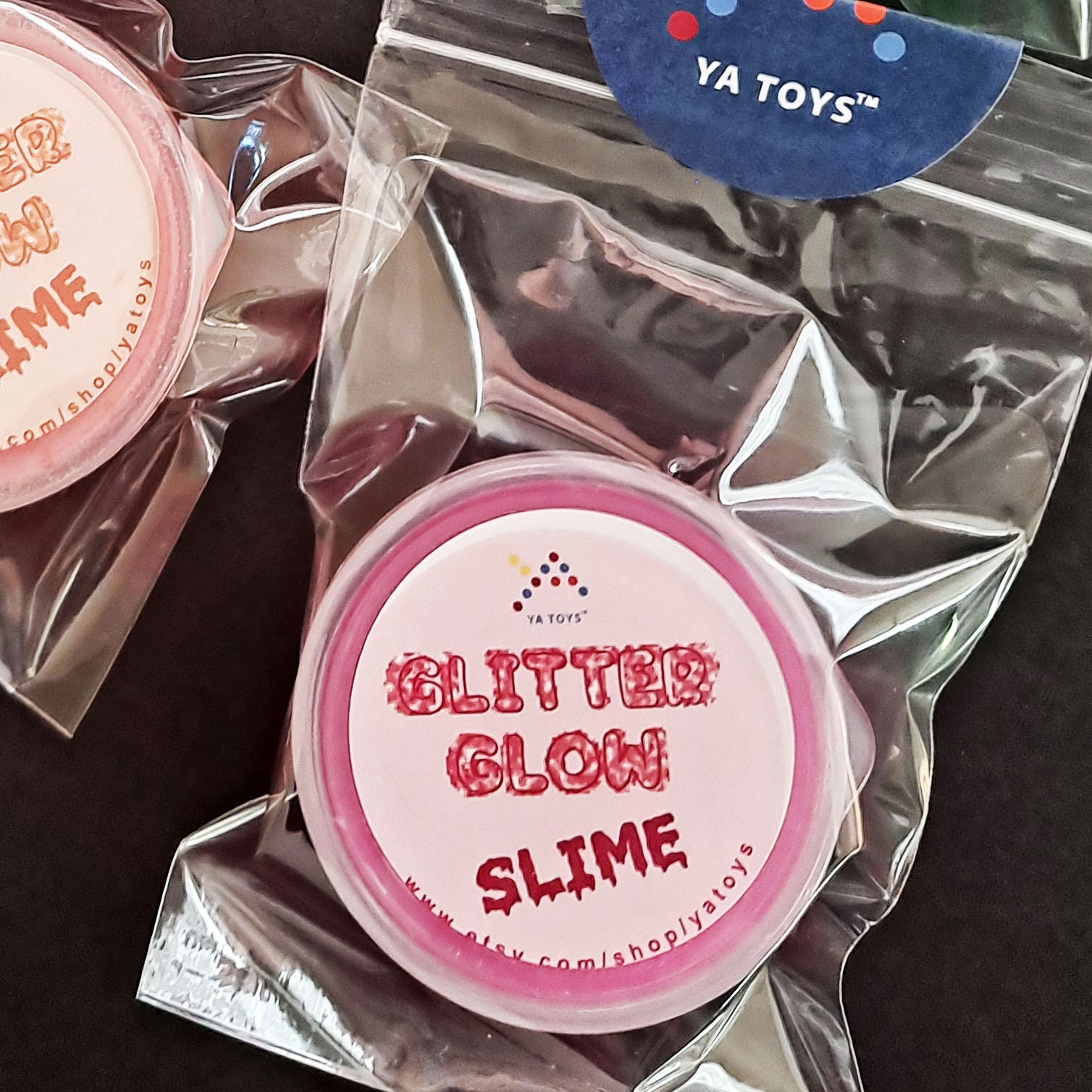 Miniature Red Glitter, Glow in the Dark Slime, Kids Party ...