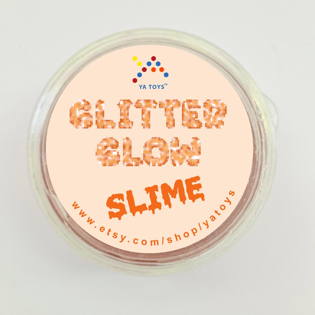 Miniature Orange Glitter, Glow in the Dark Slime, Fun in the Dark ...
