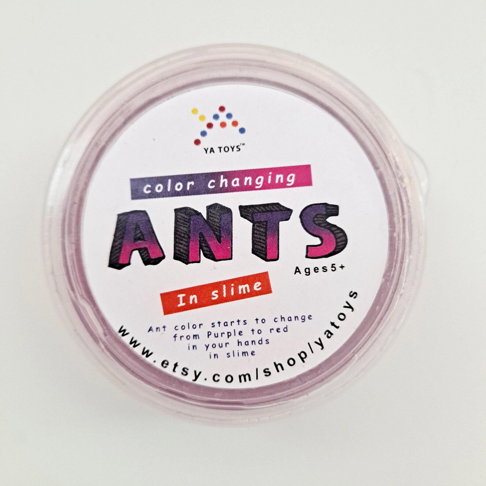 Miniature Stretchy Slime-non-stick, Non-toxic With Color Changing Ants ...