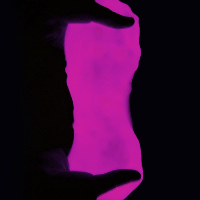 Miniature Hot Pink Glow in the Dark Slime-sticky, Fun in the Dark ...