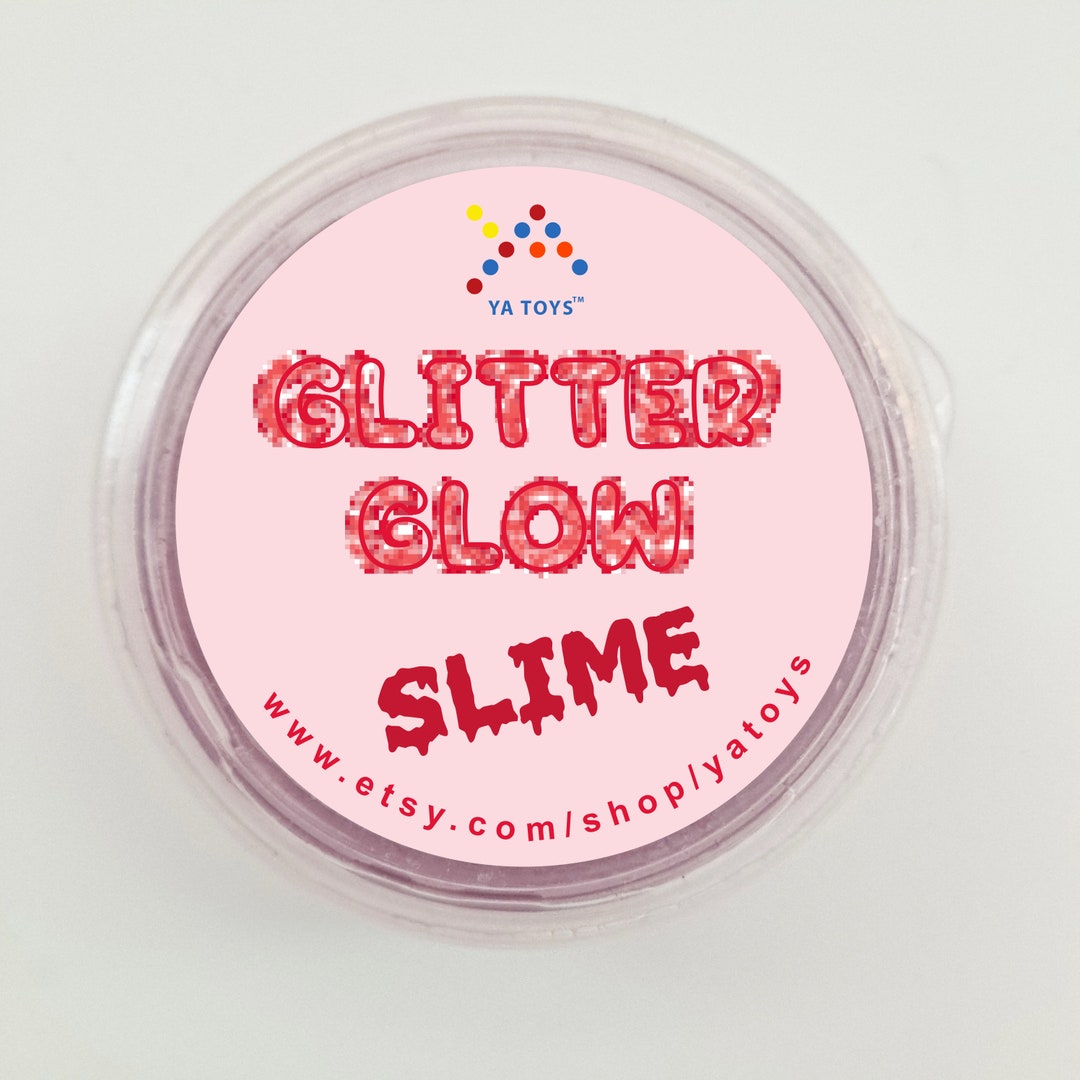 Miniature Red Glitter, Glow in the Dark Slime, Kids Party ...