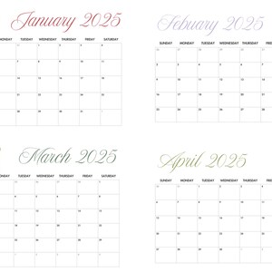 2025 Birth Flower Calendar - Etsy