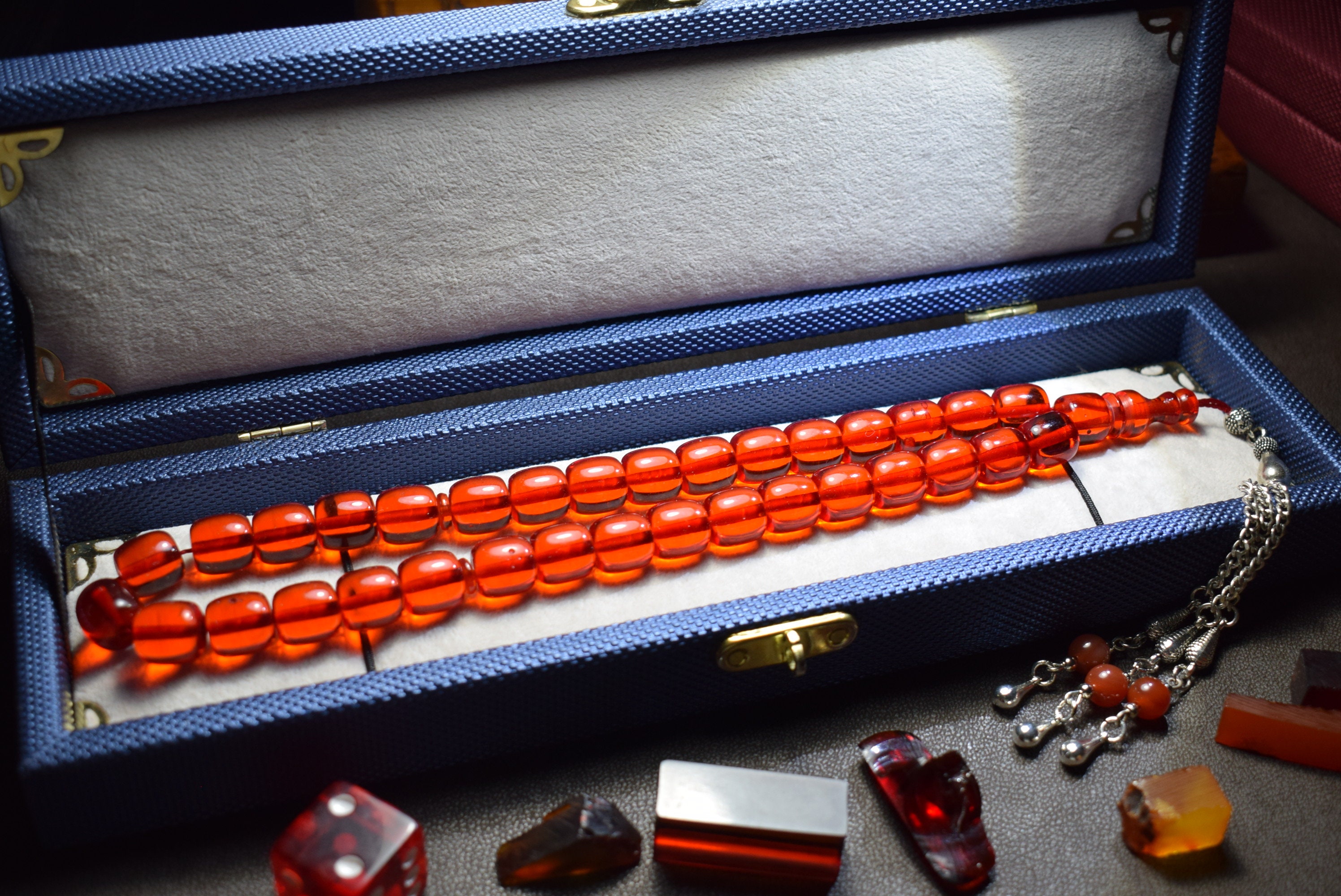 RED FIRE Amber Bakelite Prayer Beads Amber Tesbih Amber - Etsy