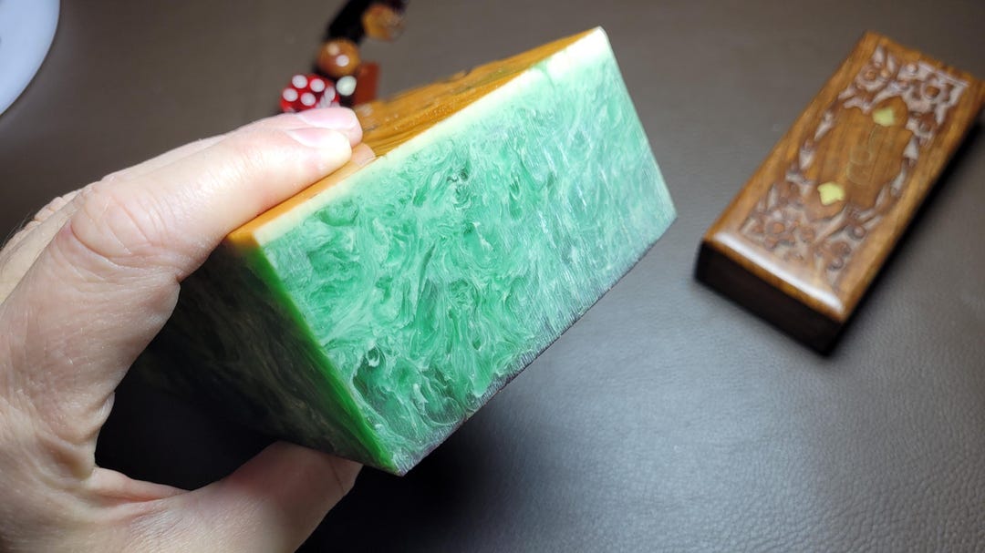 Amber Bakelite Block, Catalin Rods Dice, Catalin Object for Make a ...