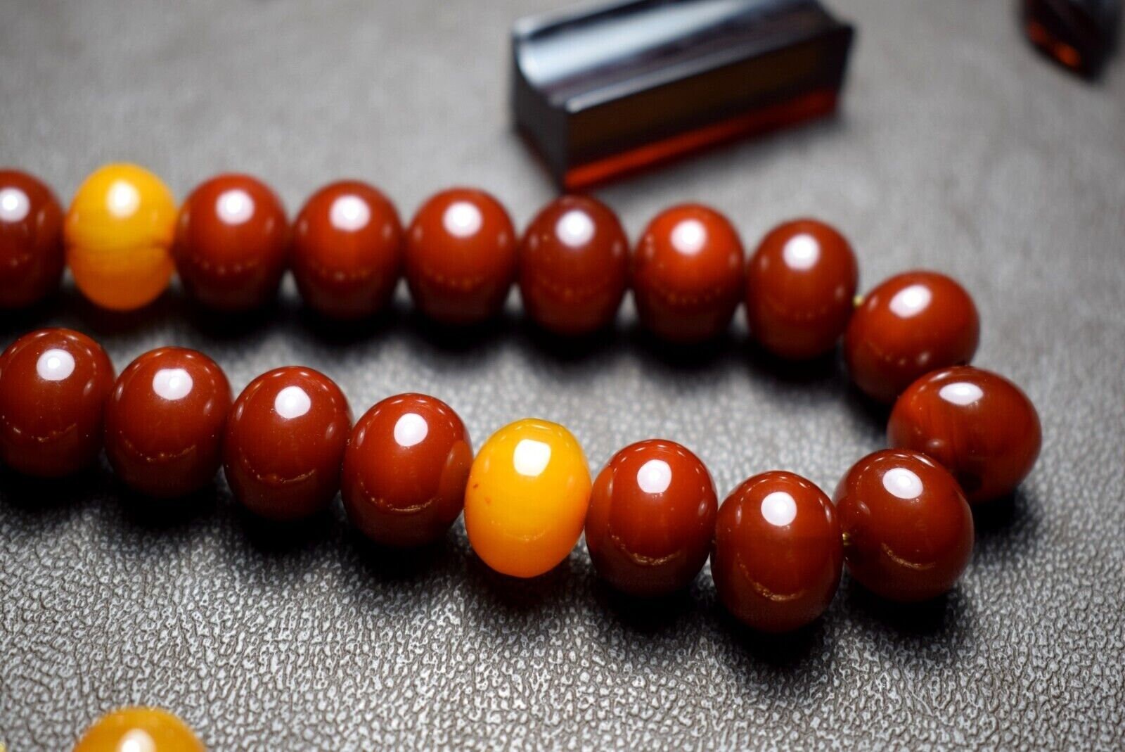 Original Amber Bakelite Prayer Beads, Amber Tesbih, Amber Rosary ...