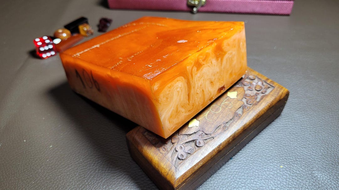 Amber Bakelite Block, Catalin Block, Catalin Rods, Bakelite Beads for ...