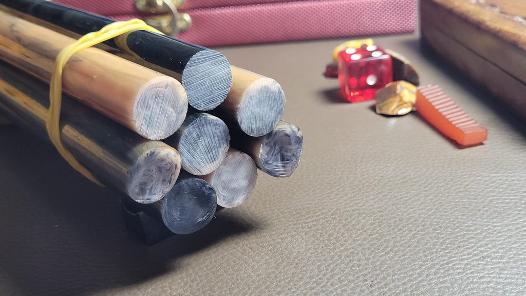 Amber Bakelite Rods, Phenolic Resin, for Making Prayer Beads, Rosary ...