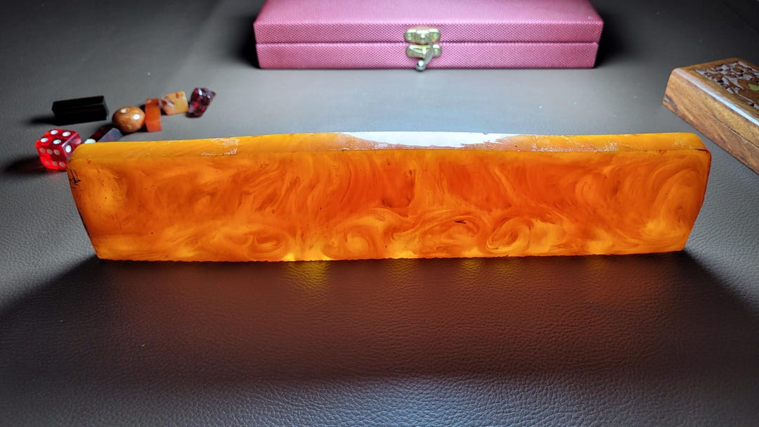Amber Bakelite Plate, Catalin Plate, Bakelite Beads, Catalin Block for ...