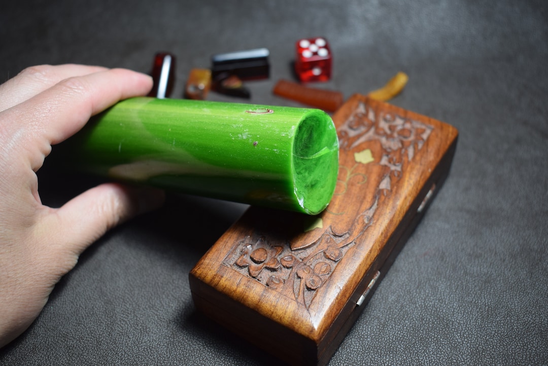 Amber Bakelite Objects, Catalin Rods Dice, Catalin Object for Make a ...