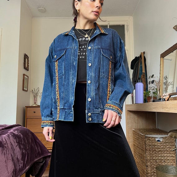 Tribal Denim Jacket - Gem