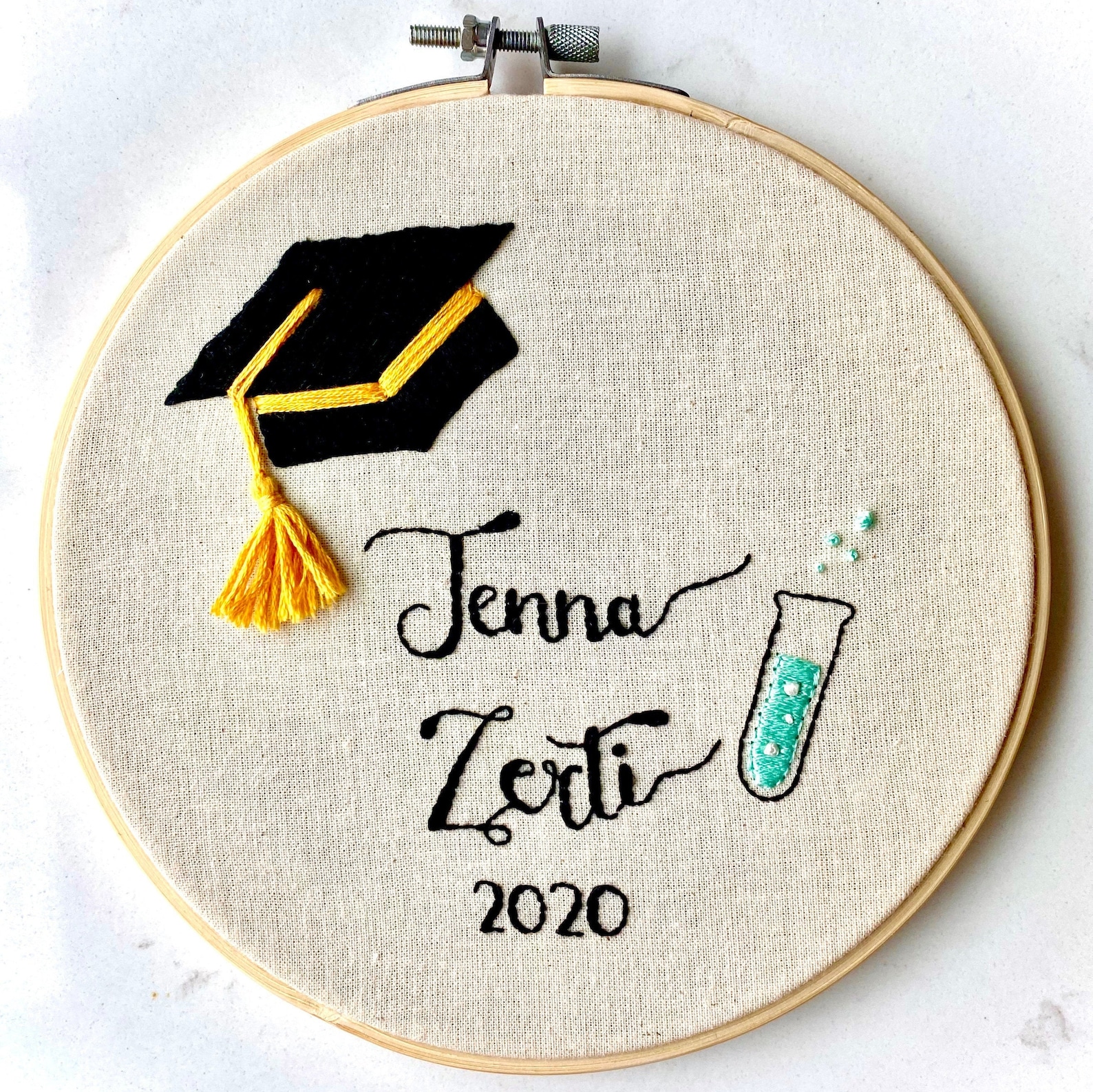 Graduation Handmade Embroidery Hoop Bespoke Wall Art | Etsy