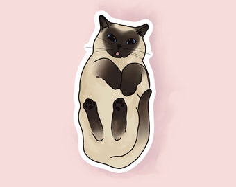 Siamese Cat Vinyl Sticker for Cars Trucks Laptops: Gift for - Etsy