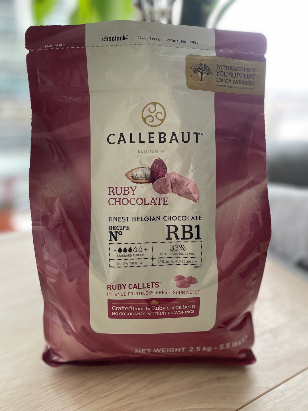 Callebaut Ruby Chocolate 33% 1 Lb Bag - Etsy