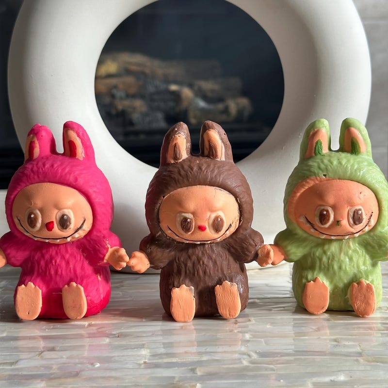 Labubu Mini Figurine - Etsy