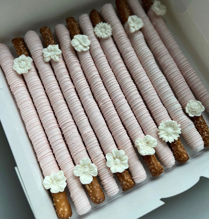 Custom Chocolate Covered Wrapped Pretzels - Etsy